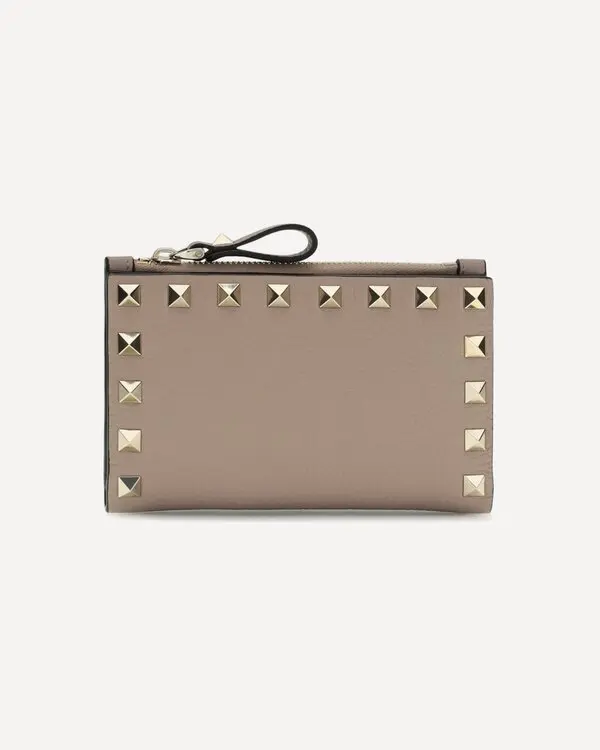 Valentino Garavani Rockstud Zip Card Holder