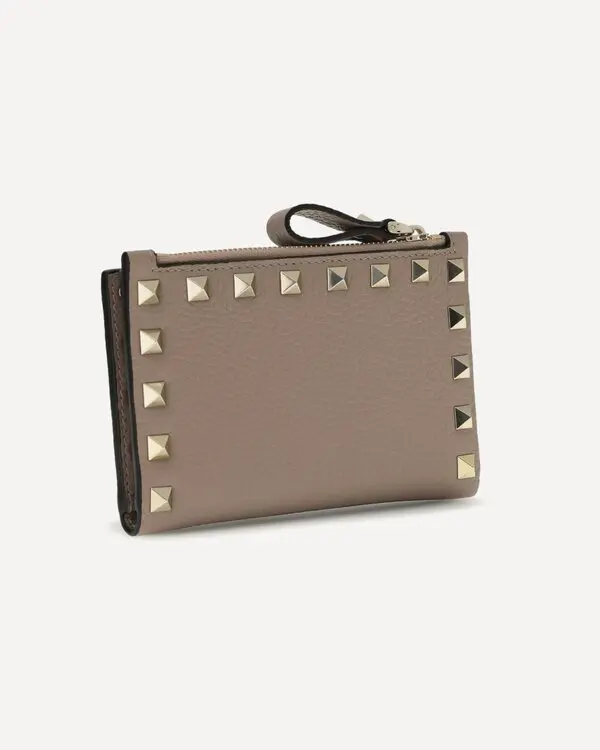 Valentino Garavani Rockstud Zip Card Holder