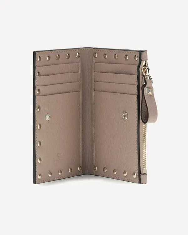 Valentino Garavani Rockstud Zip Card Holder