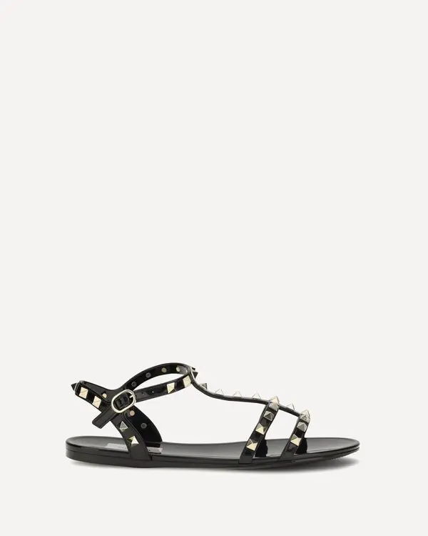 Valentino Garavani Rubber Rockstud Sandals - Black
