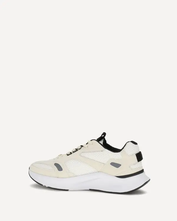 Valentino Garavani Demivee Mesh And Suede Sneakers - White