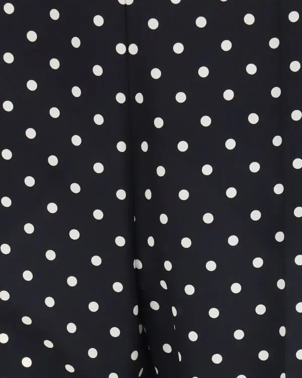 Valentino Garavani Polka-dot Crêpe De Chine Cropped Straight-leg Pants - Black