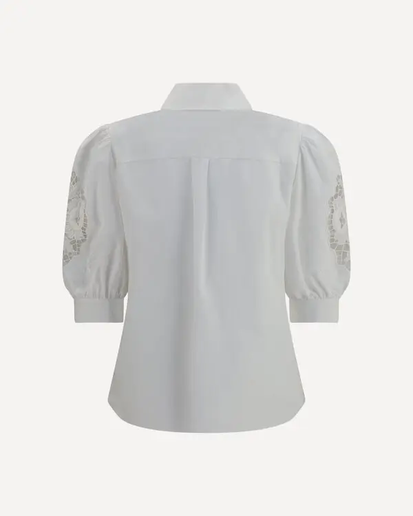 Valentino Garavani Shirt With Sangallo Lace Sleeves
