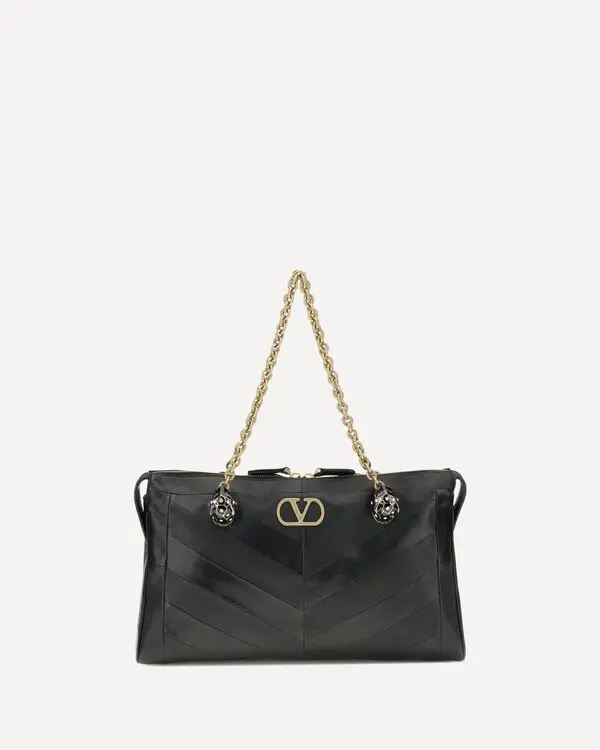 Valentino Garavani Panthea Chevron Medium Shoulder Bag