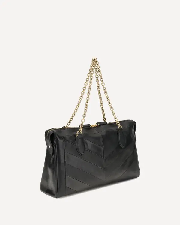 Valentino Garavani Panthea Chevron Medium Shoulder Bag