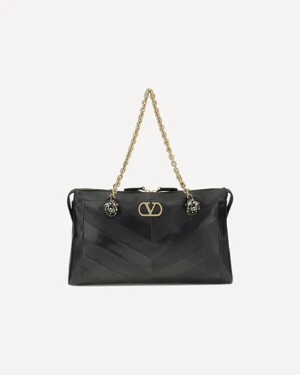 Valentino Garavani Panthea Chevron Medium Shoulder Bag