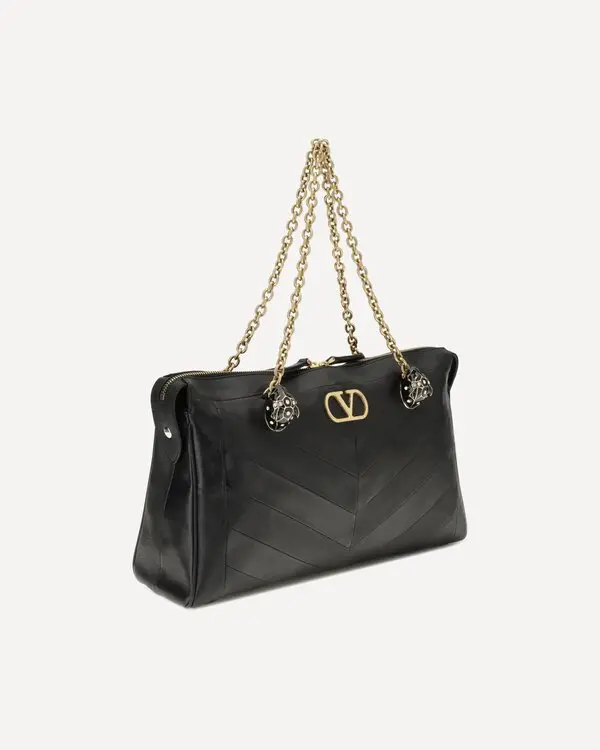 Valentino Garavani Panthea Chevron Medium Shoulder Bag