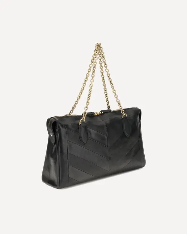 Valentino Garavani Panthea Chevron Medium Shoulder Bag