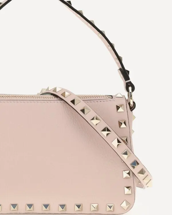 Valentino Garavani Rockstud Leather Shoulder Bag - Pink