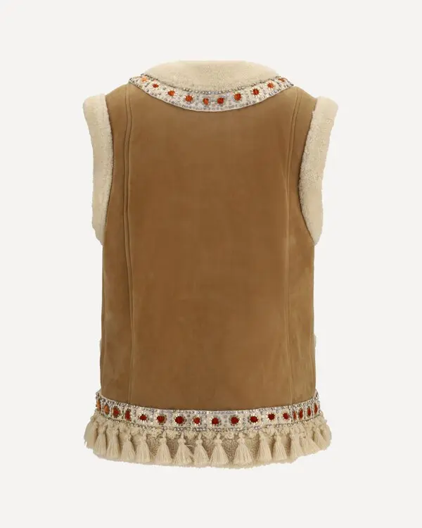 Valentino Garavani Suede And Fur Vest