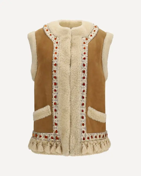 Valentino Garavani Suede And Fur Vest