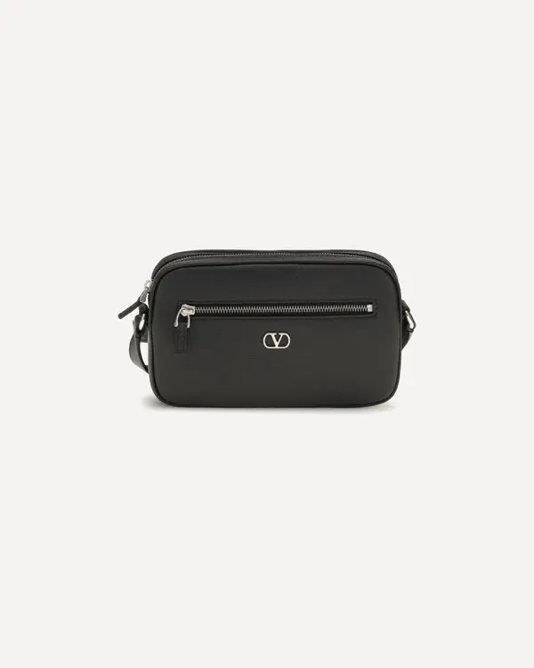 Valentino Garavani Grained Leather Crossbody Bag With Zip