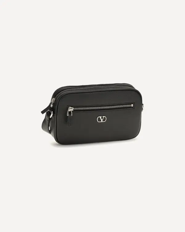 Valentino Garavani Grained Leather Crossbody Bag With Zip