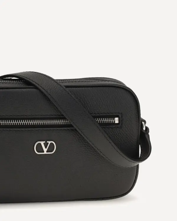 Valentino Garavani Grained Leather Crossbody Bag With Zip