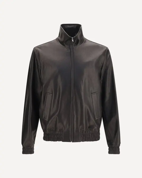 Valentino Garavani Leather Zip Jacket - Black