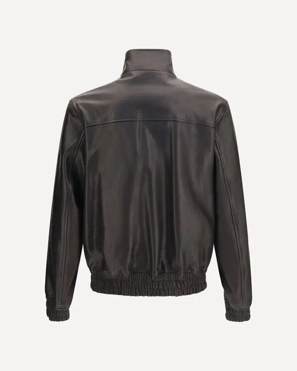 Valentino Garavani Leather Zip Jacket - Black