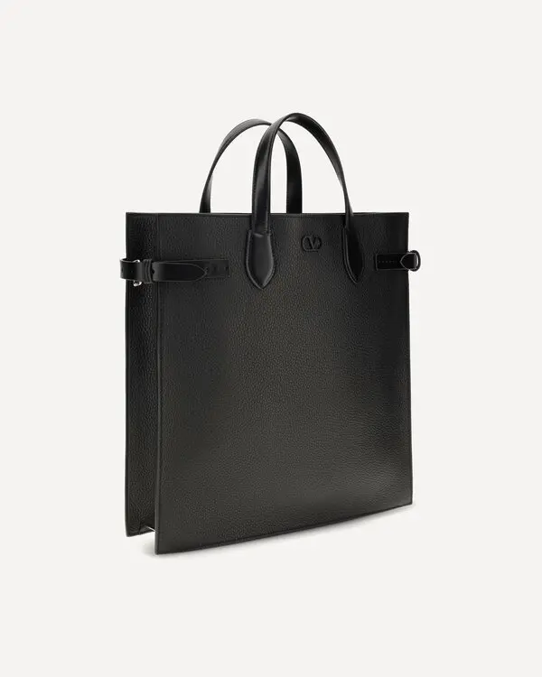 Valentino Garavani Medium Antibes Grained Leather Shopping Bag