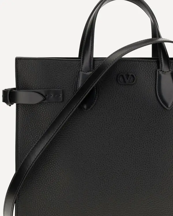 Valentino Garavani Medium Antibes Grained Leather Shopping Bag