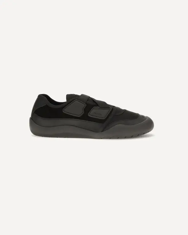Prada Speedrock Leather And Mesh Sneakers