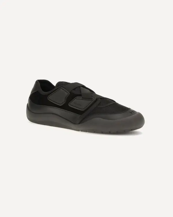 Prada Speedrock Leather And Mesh Sneakers