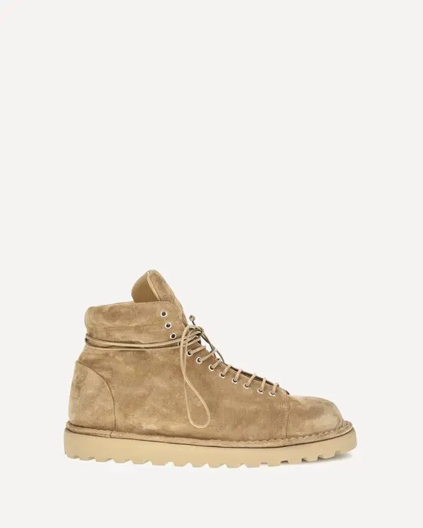 Marsèll Pallottola Suede Lace-up Ankle Boots - Beige
