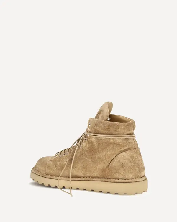 Marsèll Pallottola Suede Lace-up Ankle Boots - Beige