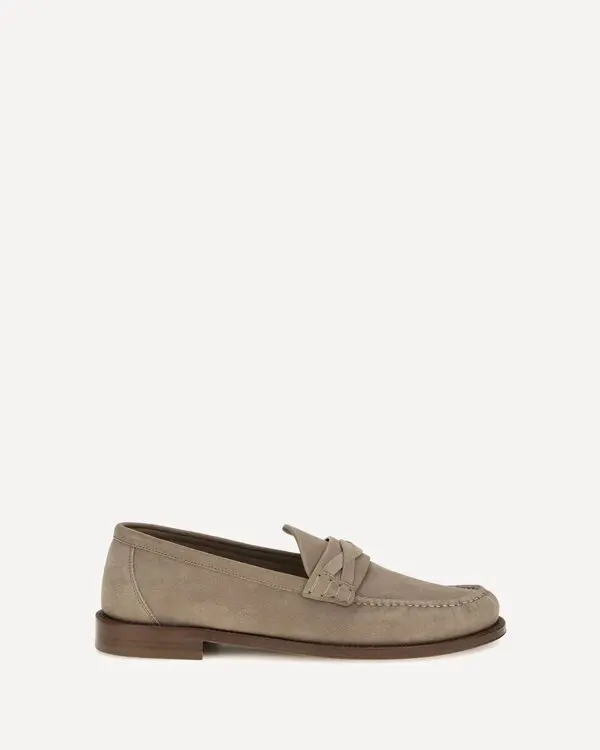 Brunello Cucinelli Suede Loafers - Beige