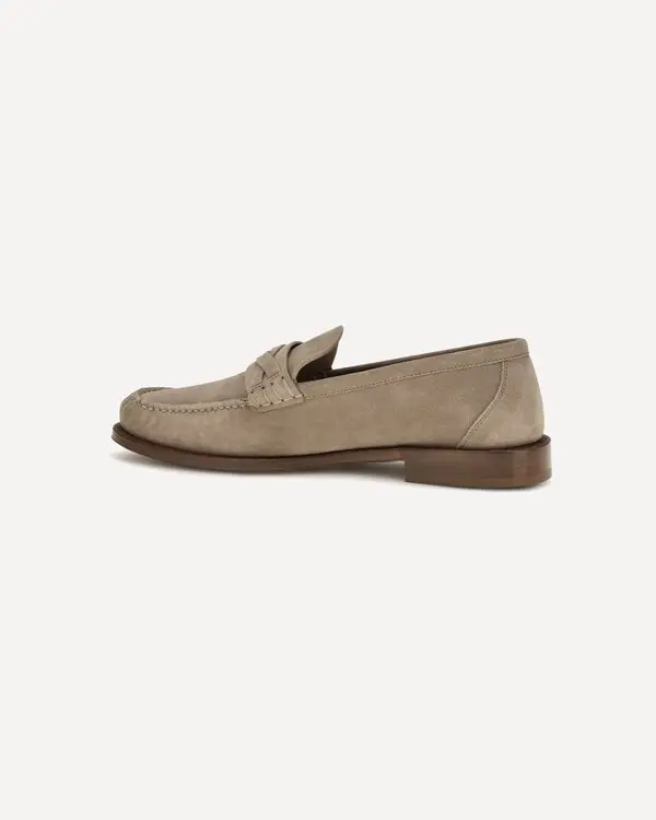 Brunello Cucinelli Suede Loafers - Beige