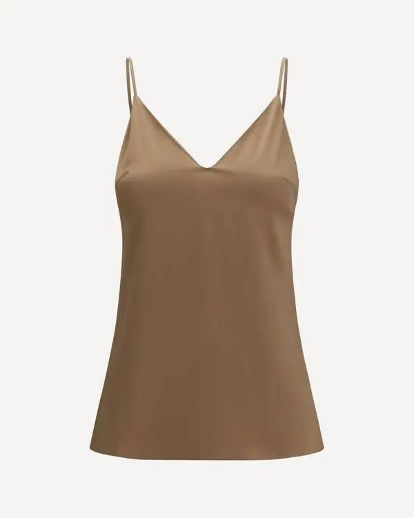 Brunello Cucinelli Stretch Silk Top - Brown