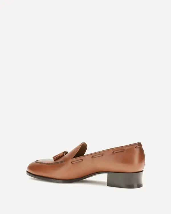 Loro Piana Serge Tassel Calfskin Loafers - Brown