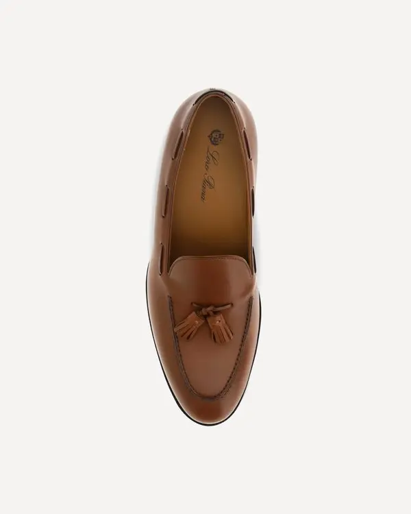 Loro Piana Serge Tassel Calfskin Loafers - Brown