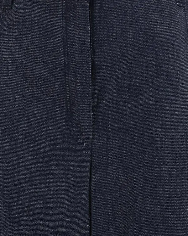 Brunello Cucinelli Denim Effect Twill Wide Leg Pants