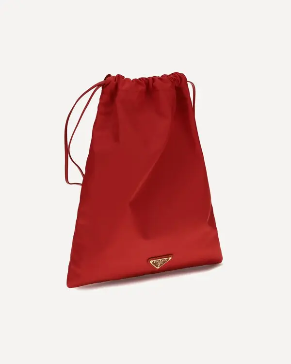 Prada Wish Re-nylon Clutch - Red