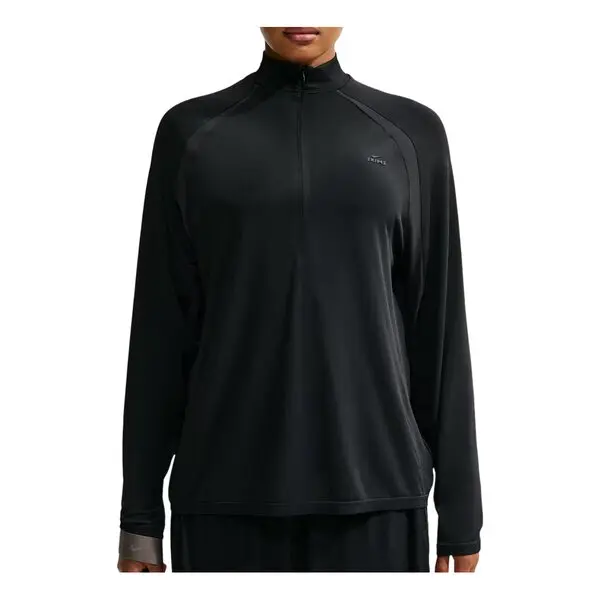 Nike X Skims Stretch Knit Half-zip T-shirt - Obsidian/igneous