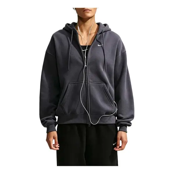 Nike Studio Fleece Oversized Hoodie - Gridiron/sail