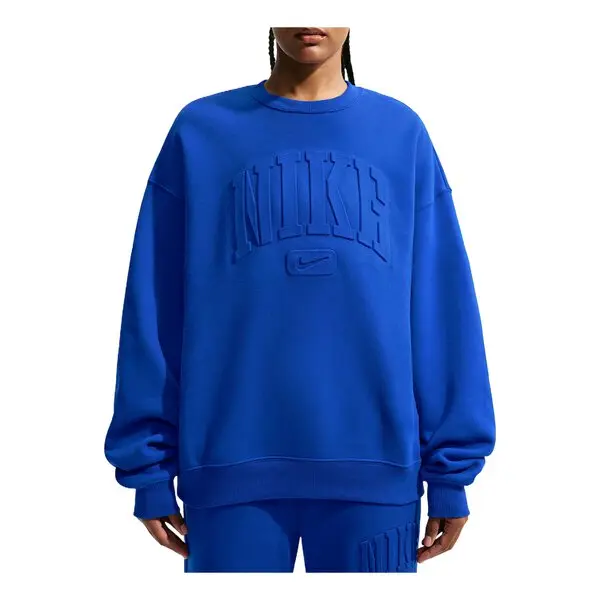 Nike Studio Fleece Oversized Embossed Crew