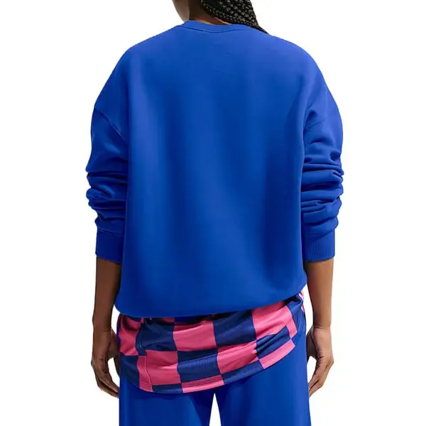Nike Studio Fleece Oversized Embossed Crew - Old Royal