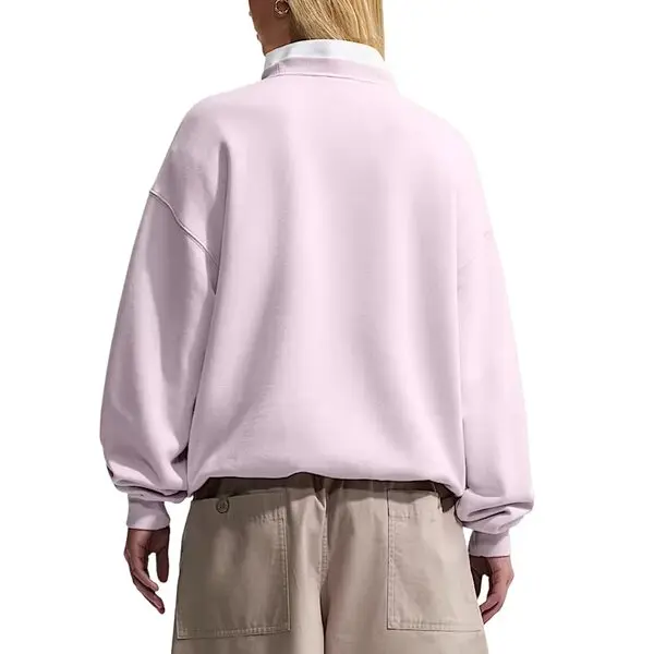 Nike Studio Fleece Oversized Embossed Crew - Bleached Lilac