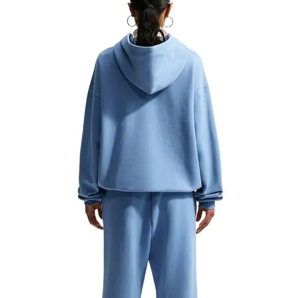 Nike Studio Fleece Medium Weight Hoodie 'work Blue Sail