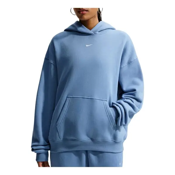 Nike Studio Fleece Medium Weight Hoodie - Work Blue/sail