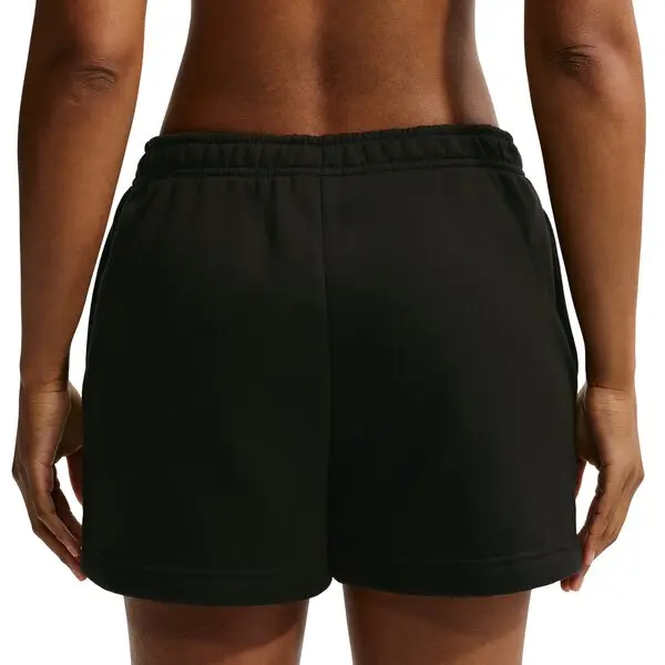 Nike Studio Fleece Medium Mid-rise Shorts 'total Black Sail