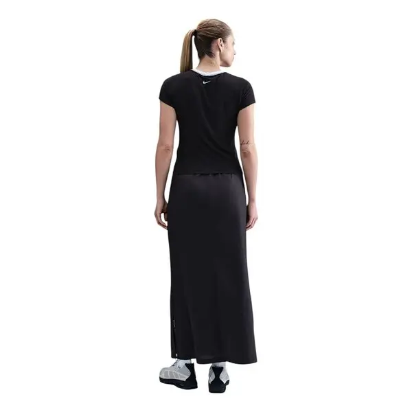 Nike Chill Knit Slim Cropped T-shirt - Black/white/white