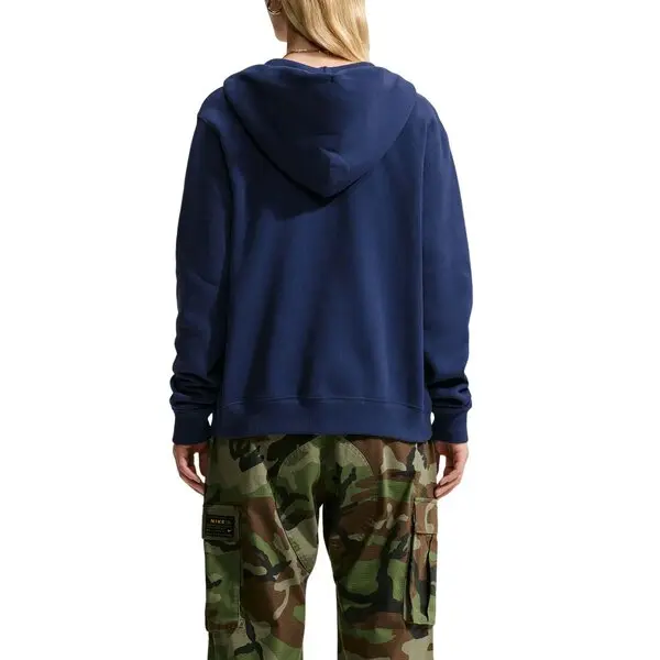 Nike Studio Fleece Medium Weight Hoodie 'midnight Navy Sail