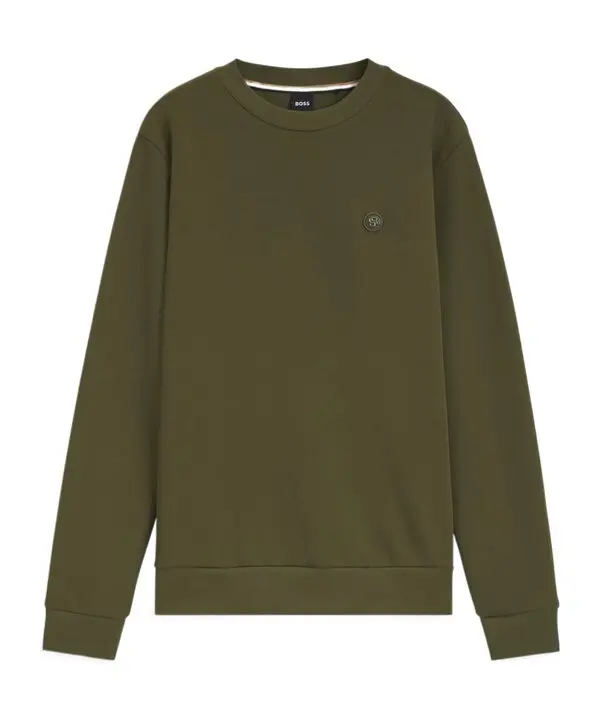 Hugo Boss Cotton-blend Sweatshirt With Double B Monogram