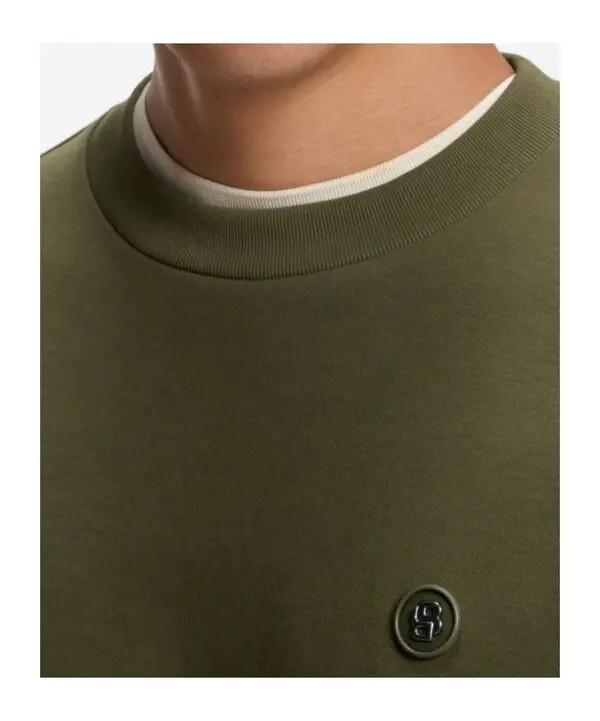 Hugo Boss Cotton-blend Sweatshirt With Double B Monogram