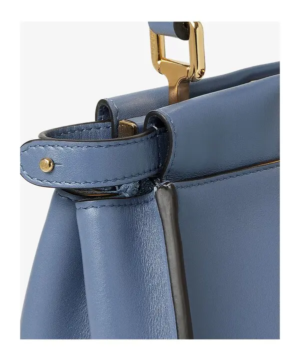 Fendi Turn-lock Top Handle Shoulder Bag - Light Indigo