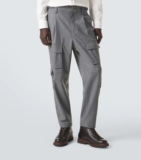 Brunello Cucinelli Virgin Wool Cargo Pants