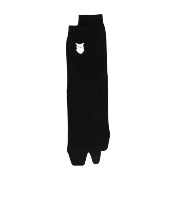 MAISON MARGIELA Embroidered Tabi Toe Socks - Black