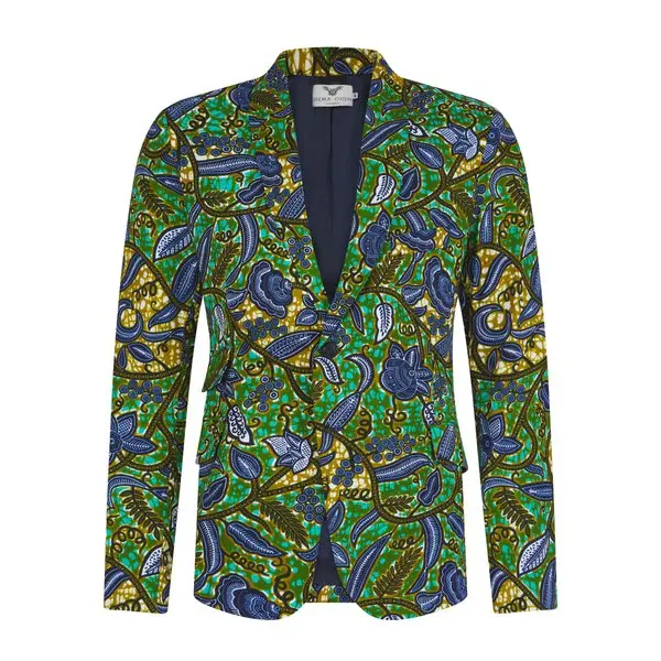 OHEMA OHENE Cotton African Print Blazer – Floral
