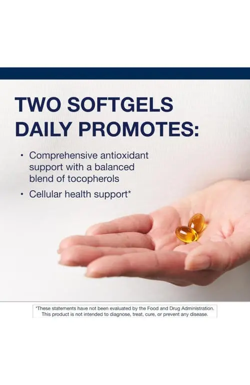 METAGENICS Vitamin E Mixed Tocopherols High Potency Antioxidant Supplement 60 Softgels